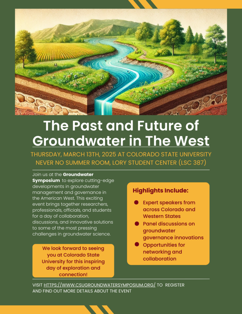 CSU Groundwater Symposium: The Past & Future of Groundwater in the West - Colorado Water Trust